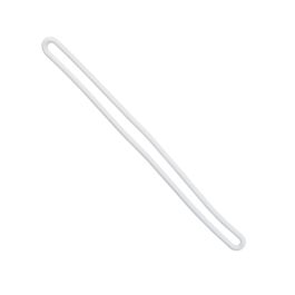 White Flexible Plastic Loop Strap, 6" Length